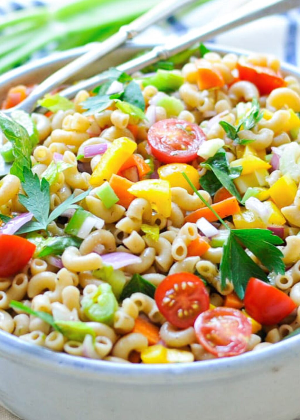 Quick Macaroni Salad (No Mayo!) - Real Food Whole Life