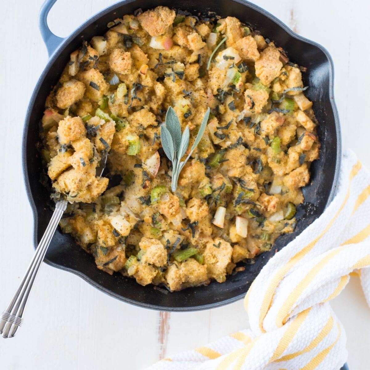 Skillet Cornbread Dressing (w/ Apple) - Real Food Whole Life