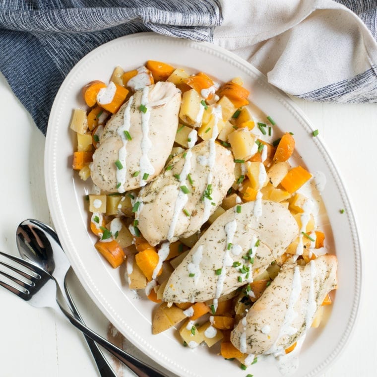 Slow Cooker Ranch Chicken & Veggies - Real Food Whole Life