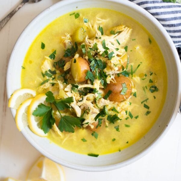 Slow Cooker Sunshine Lemon Chicken Chowder - Real Food Whole Life