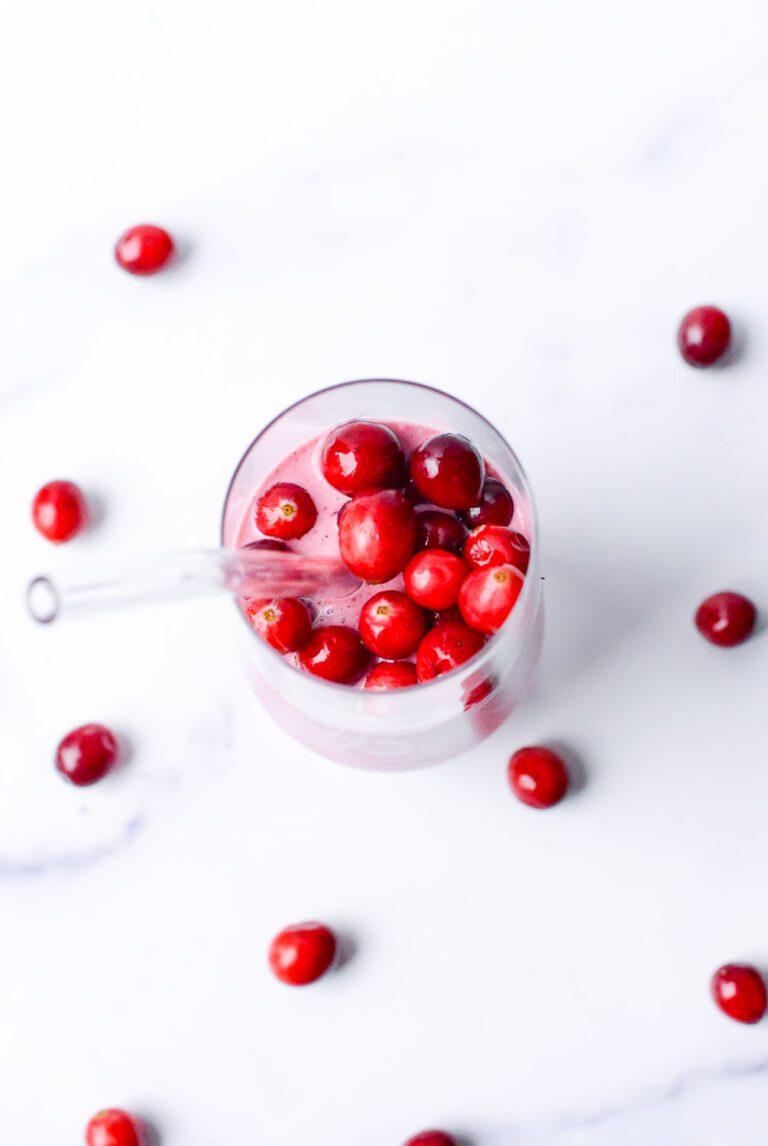 Creamy Cranberry Smoothie (No Banana) - Real Food Whole Life