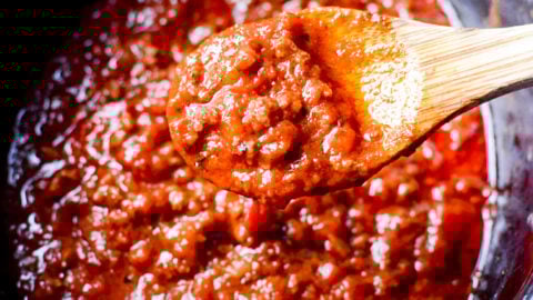 Spaghetti sauce in crock pot store