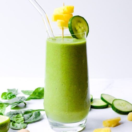 Pineapple Cucumber Smoothie (w/ Spinach) - Real Food Whole Life