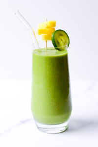 Pineapple Cucumber Smoothie (w/ Spinach) - Real Food Whole Life