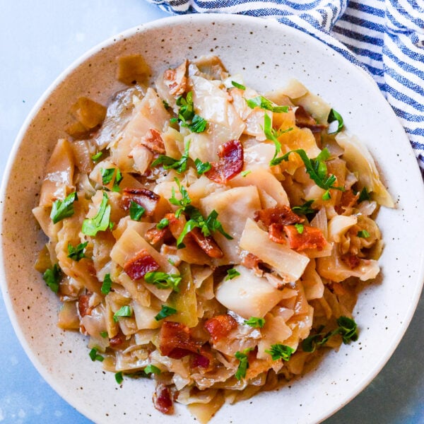 Slow Cooker Green Cabbage (w/ Bacon) - Real Food Whole Life