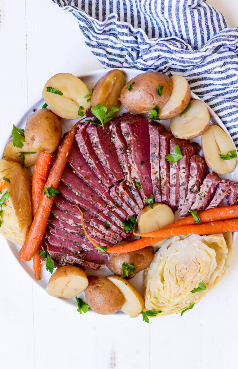 Slow Cooker Corned Beef Brisket (with Cabbage) - Real Food Whole Life
