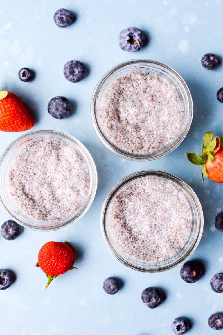 4-Ingredient Protein Chia Pudding (Single Serve & Batch Prep!) - Real ...