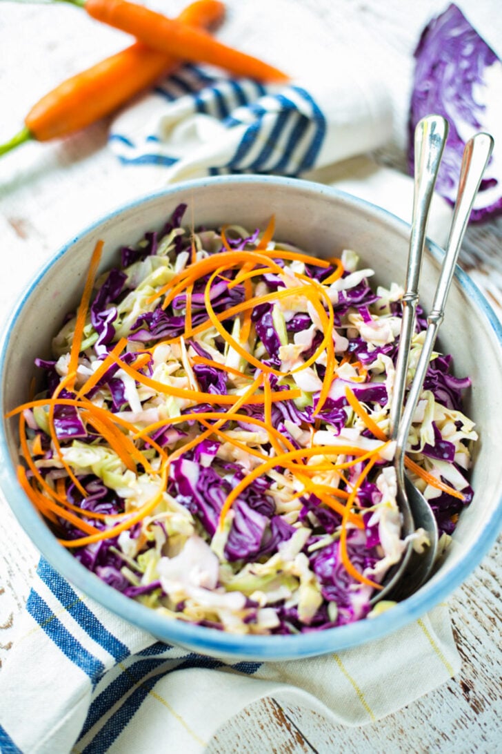 Quick Purple Cabbage Slaw (for Pulled Pork + More!) - Real Food Whole Life