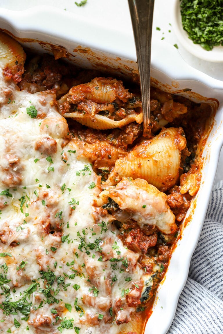 Stuffed Shells with Ground Beef - Real Food Whole Life