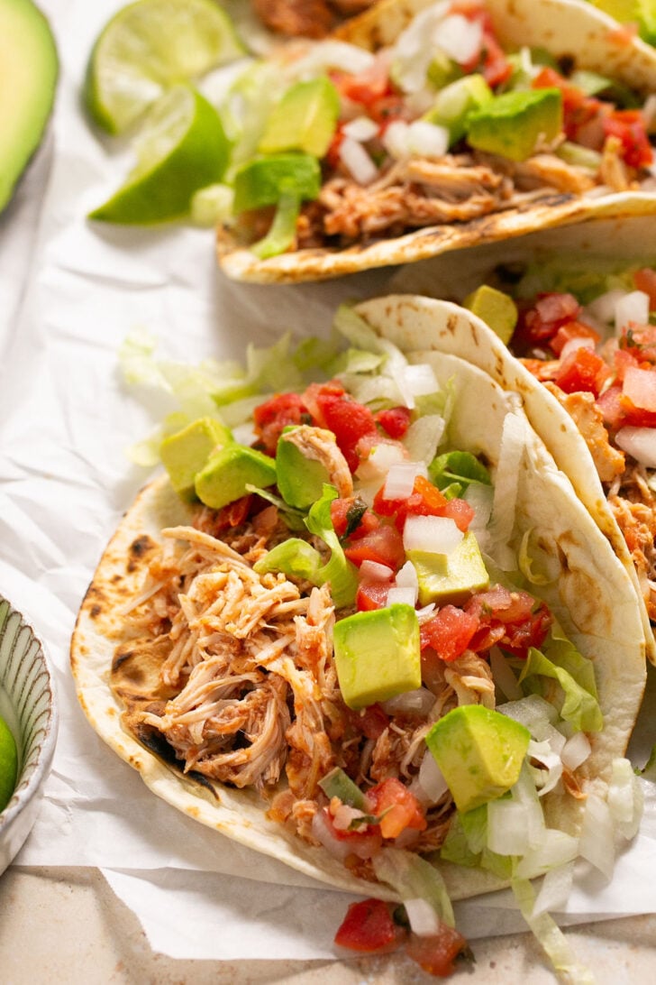 Slow Cooker Chicken Tacos (No Salsa) - Real Food Whole Life