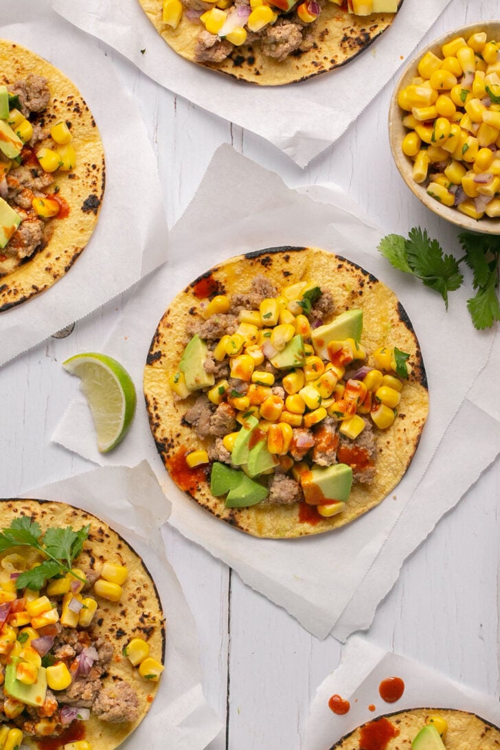 Ground Turkey Tacos (with Corn Salsa) - Real Food Whole Life