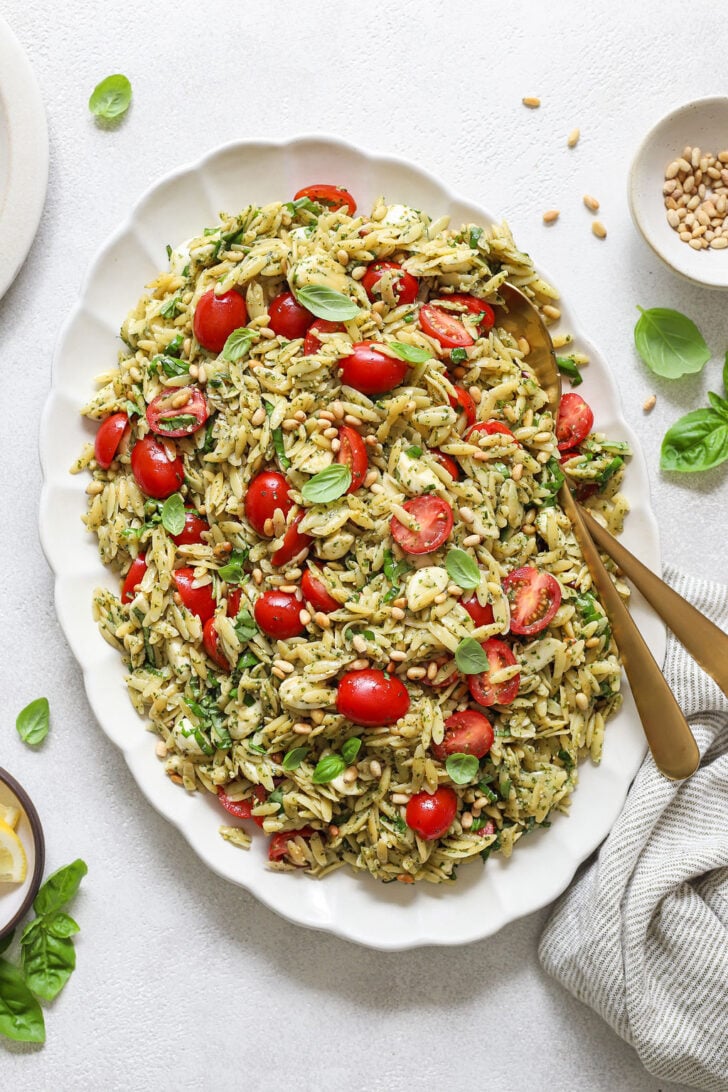 Pesto Orzo Pasta Salad (20-Minute) - Real Food Whole Life