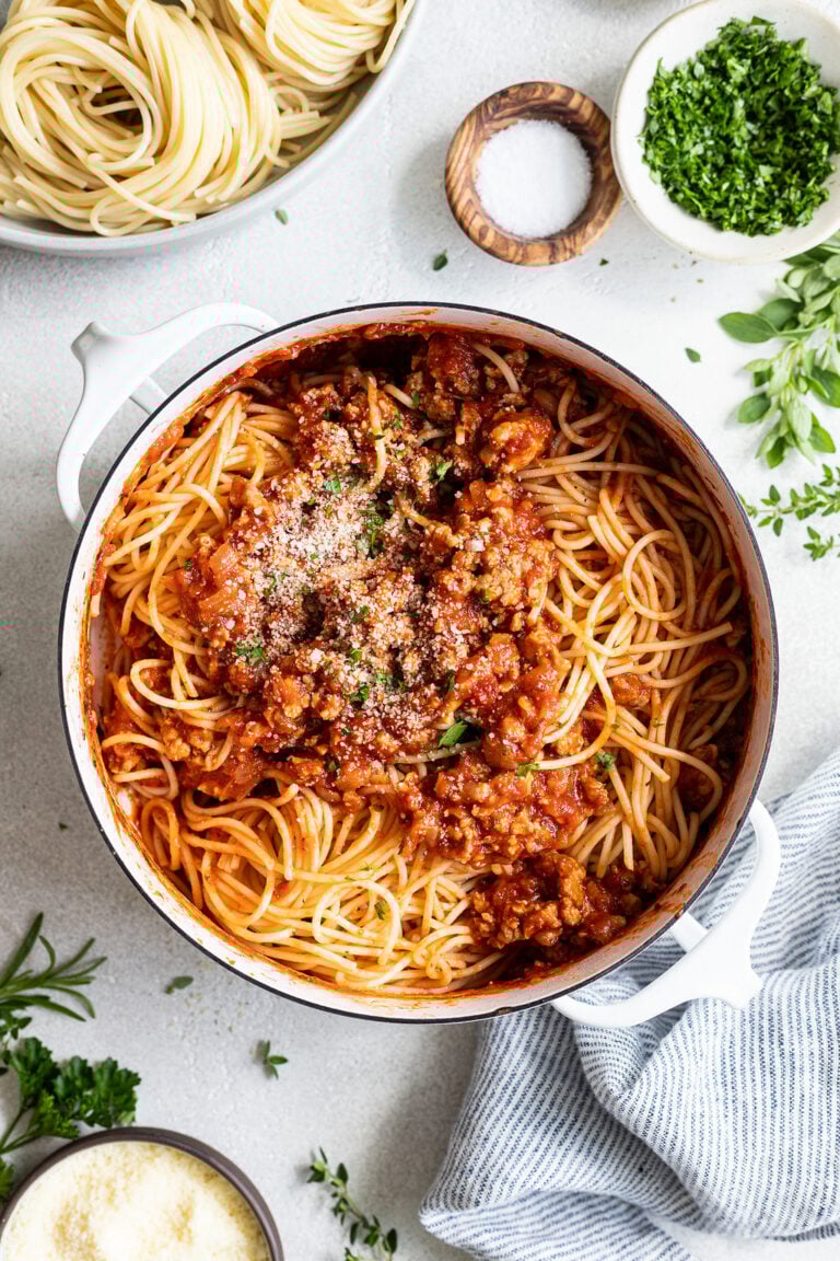 Easiest Ground Turkey Spaghetti (6-Ingredients!) - Real Food Whole Life