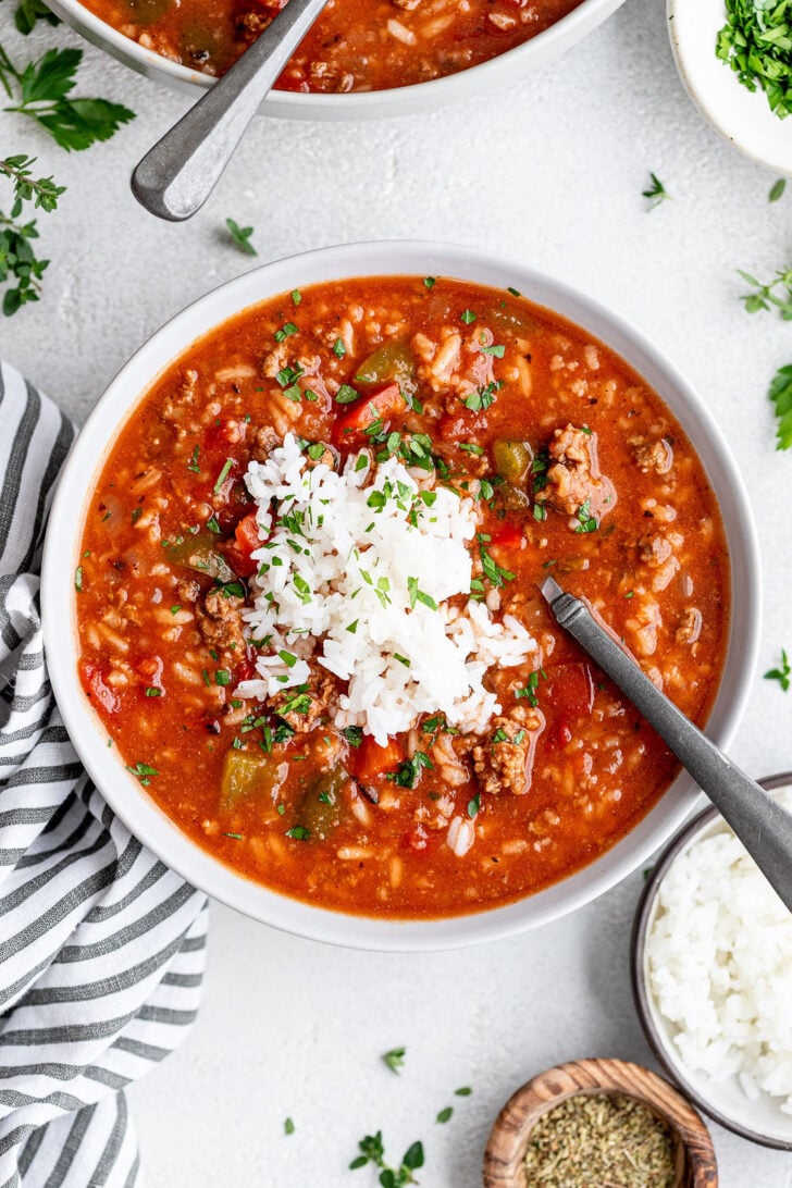 Easy Stuffed Pepper Soup (Slow Cooker + Stovetop) - Real Food Whole Life
