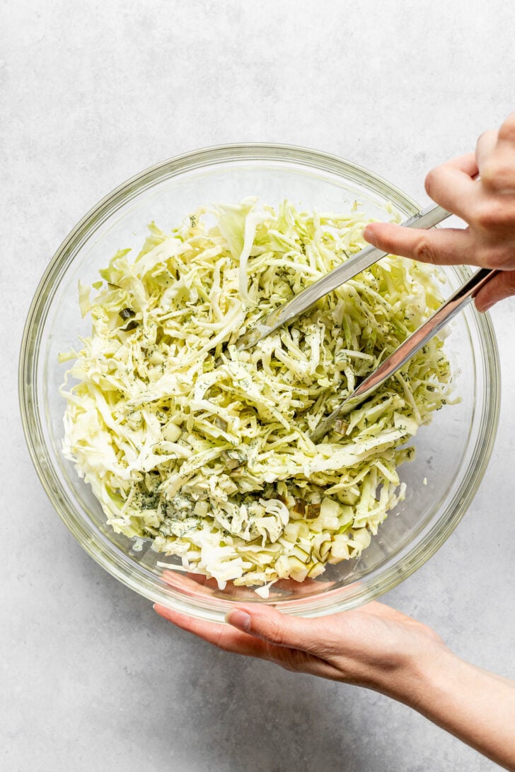 Creamy Dill Pickle Coleslaw - Real Food Whole Life