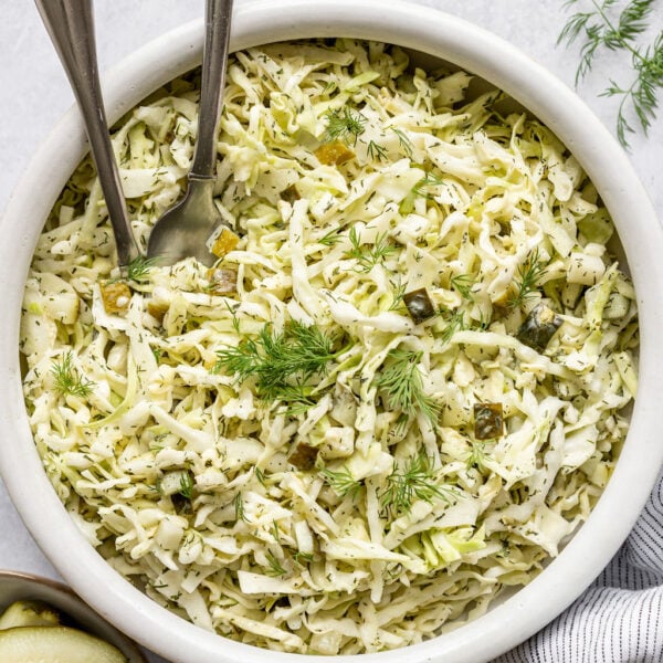 Creamy Dill Pickle Coleslaw - Real Food Whole Life
