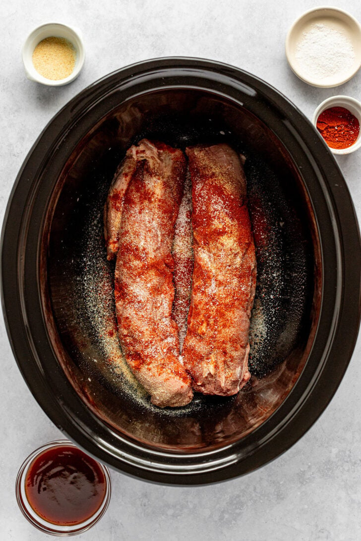 Slow Cooker BBQ Pulled Pork Tenderloin (5 Ingredients) - Real Food ...