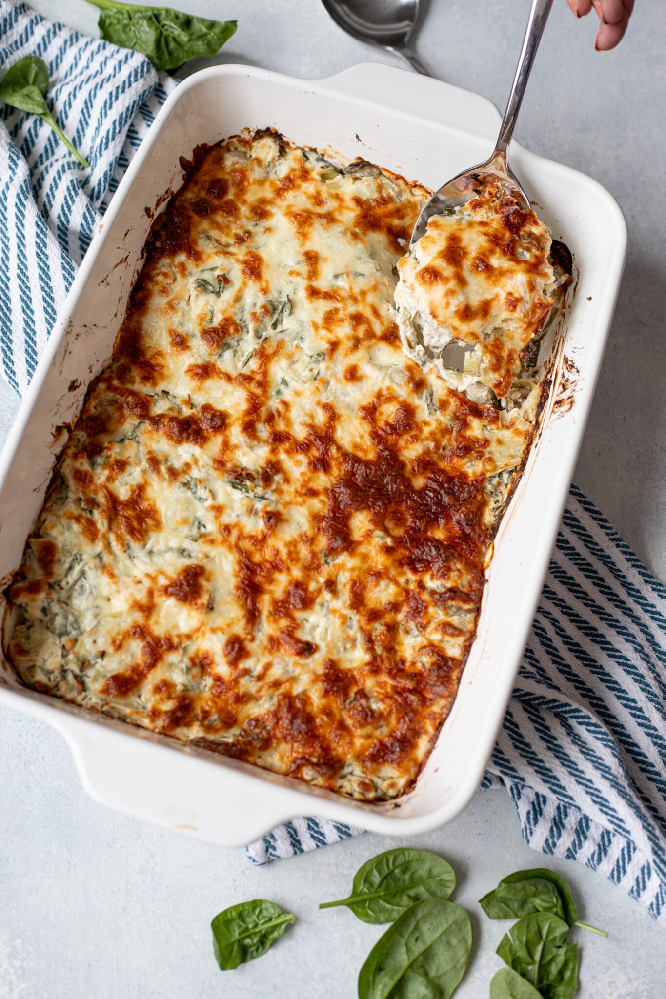 Spinach Artichoke Chicken Casserole (Dump-and-Bake) - Real Food Whole Life