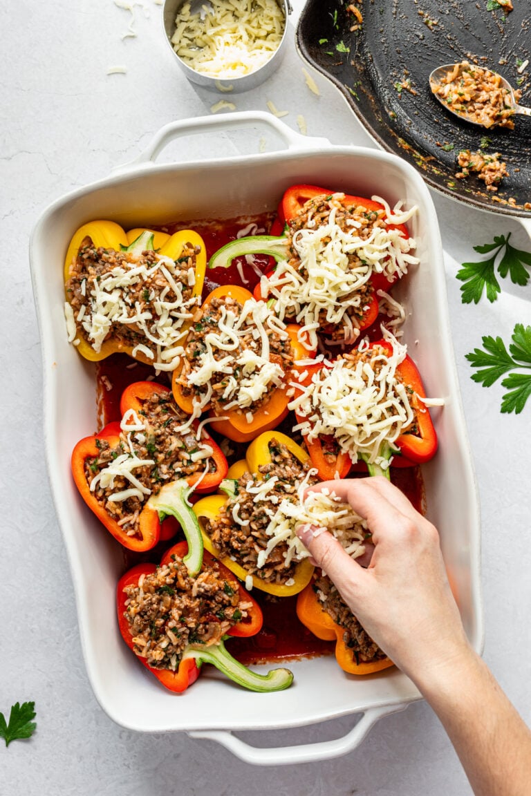 Stuffed Peppers (Ground Beef and Rice) - Real Food Whole Life