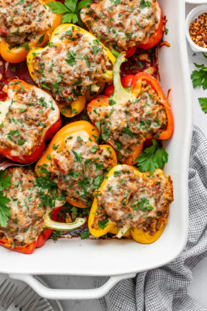 Stuffed Peppers (Ground Beef and Rice) - Real Food Whole Life