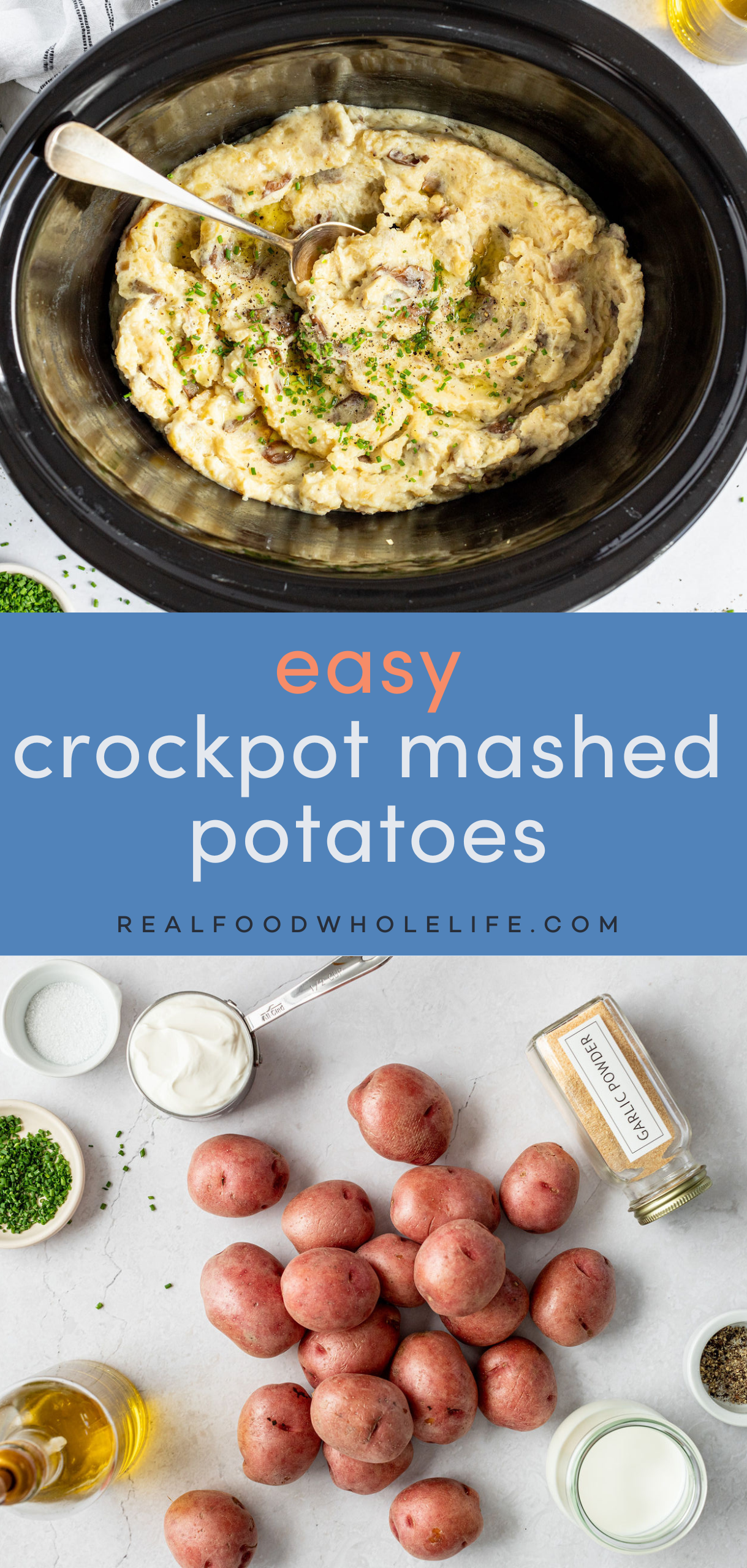 Slow Cooker Mashed Potatoes (No Boil) - Real Food Whole Life