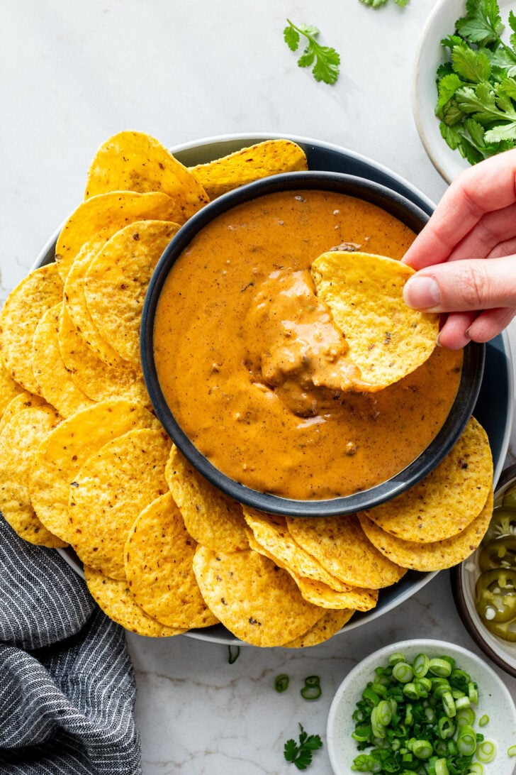 Cottage Cheese Queso w/ Ground Beef (Warm & Melty) - Real Food Whole Life