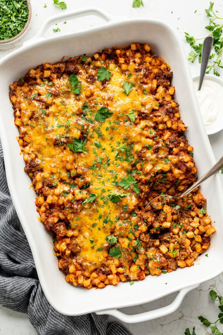 Ground Beef Potato Casserole (Cheesy, Easy) - Real Food Whole Life