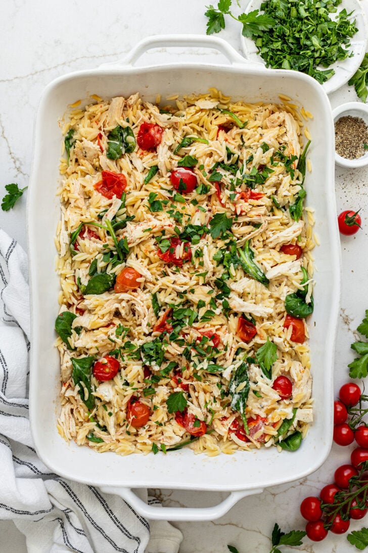 Baked Chicken Orzo (with Boursin) - Real Food Whole Life