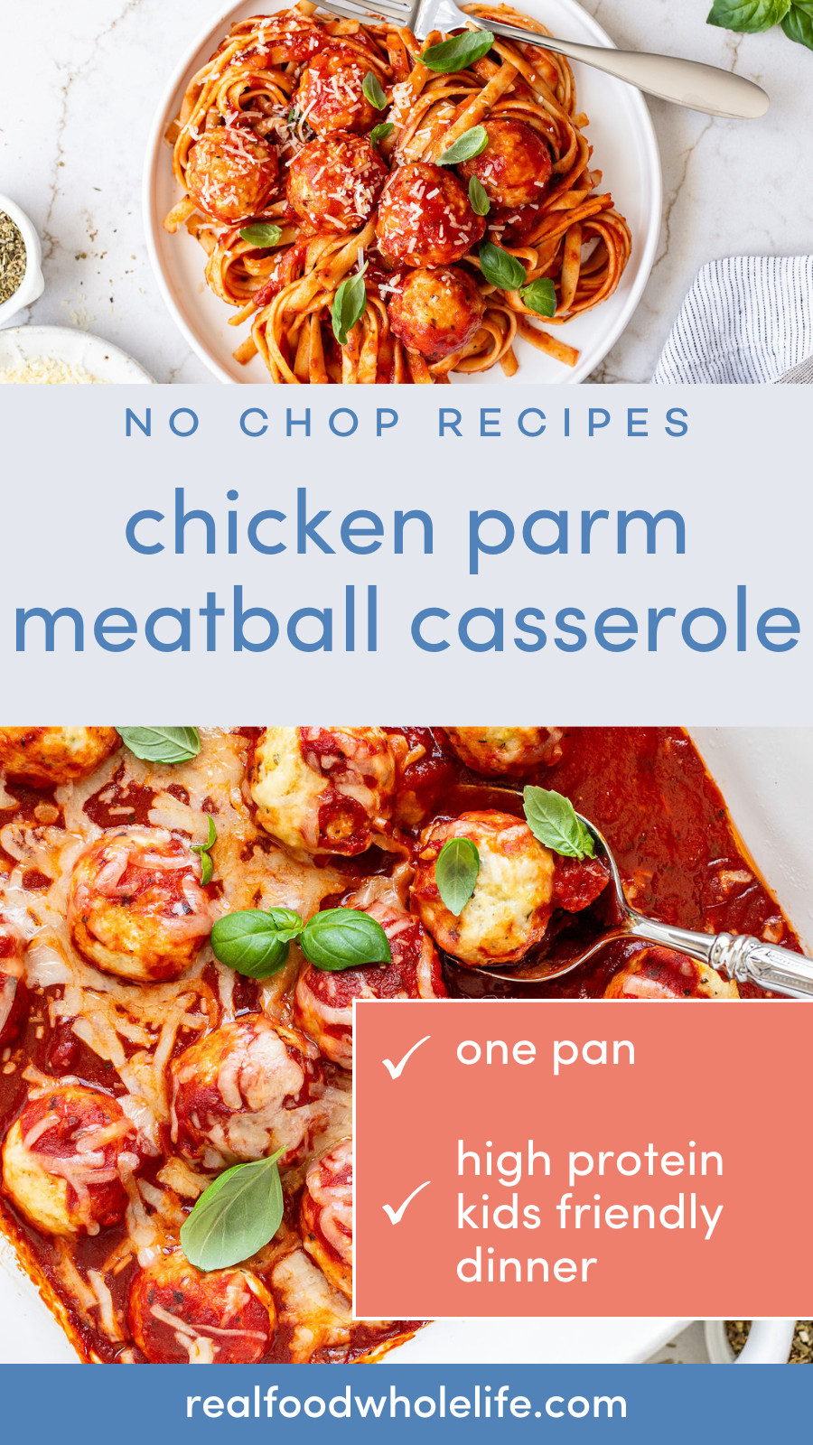 Baked Ground Chicken Meatballs (Cheesy & Saucy!) - Real Food Whole Life