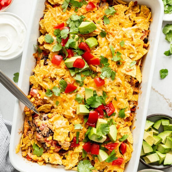 Easy Chicken Taco Casserole (Dump-and-Bake) - Real Food Whole Life