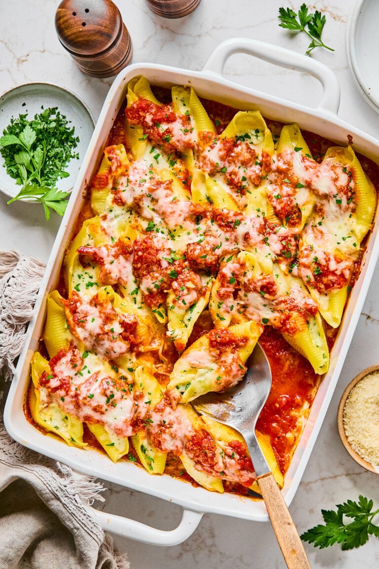 Ricotta Stuffed Shells (Crowd-Pleasing Dinner!) - Real Food Whole Life
