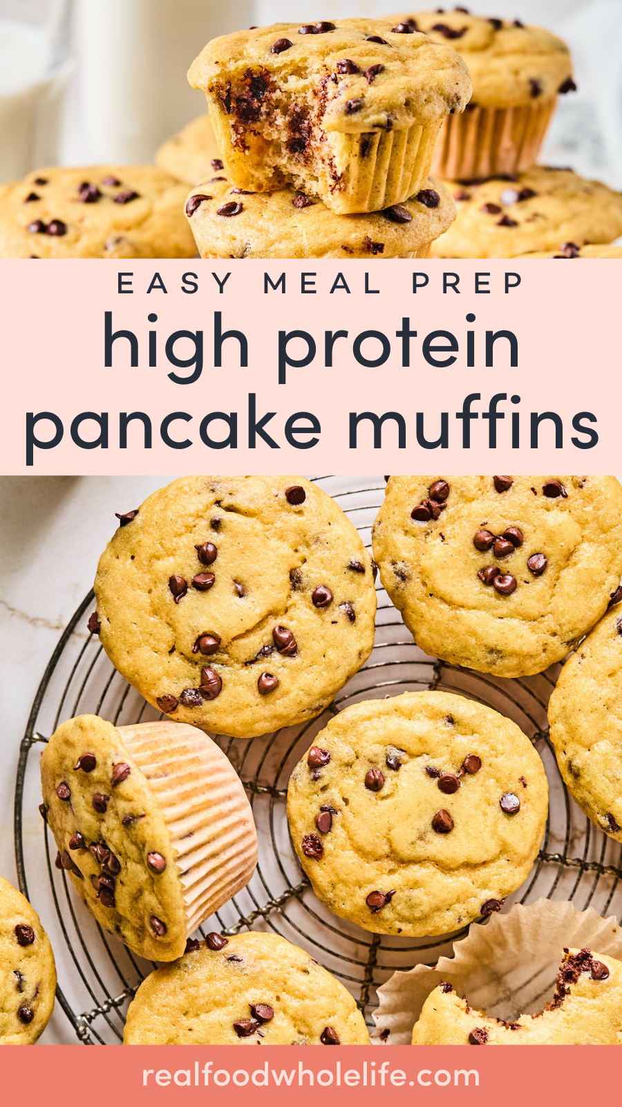 Protein Pancake Muffins (Chocolate Chip!) - Real Food Whole Life